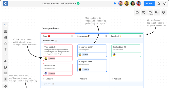 Kanban Card Template | Cacoo | Nulab