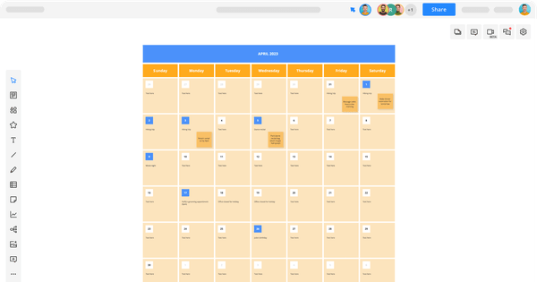 Calendar Chart | Cacoo | Nulab