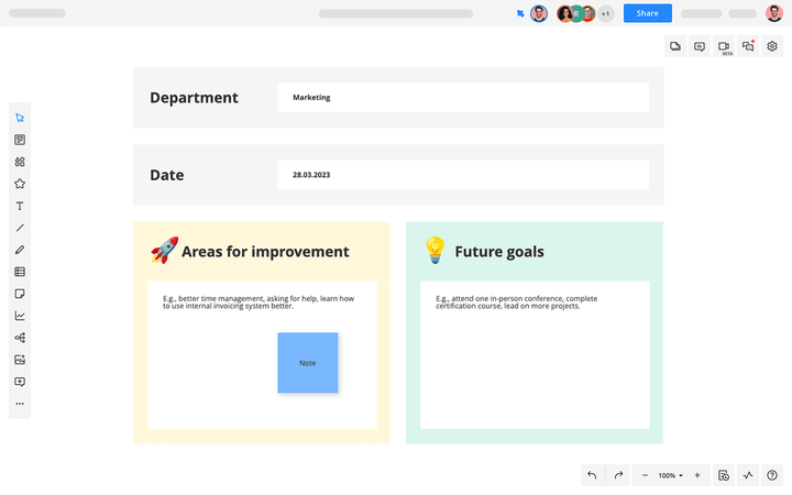 Performance Review Template | Cacoo | Nulab