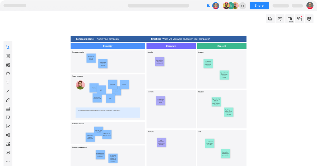 Marketing Campaign Template | Cacoo | Nulab