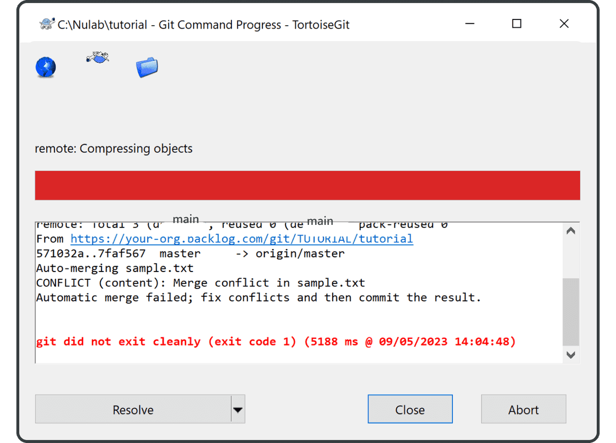 Resolve A Conflict Git Tutorial Nulab