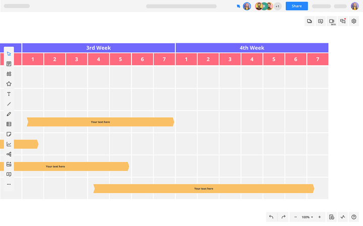 Gantt Chart by Week | Cacoo | Nulab
