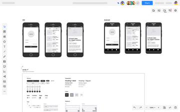 Mobile App Wireframe Template | Cacoo | Nulab