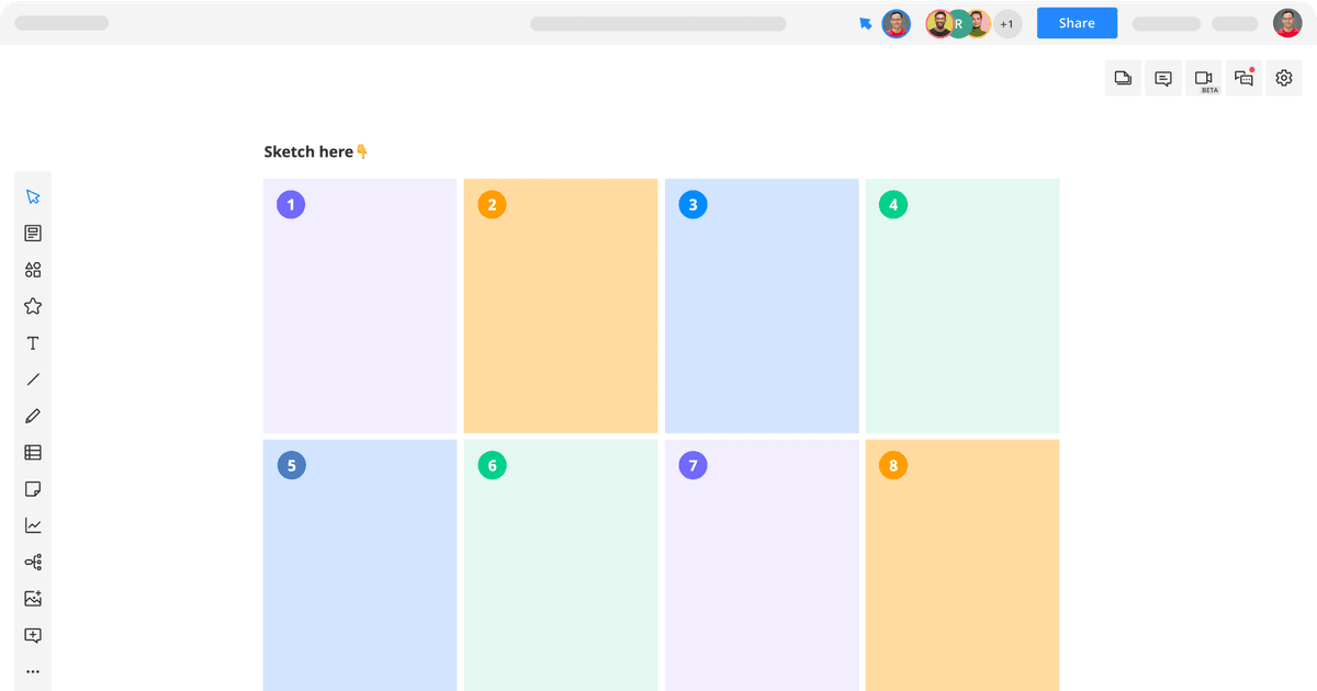 Crazy 8 Template | Cacoo | Nulab